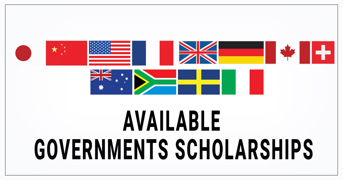 List of Available Governments Scholarship Programs