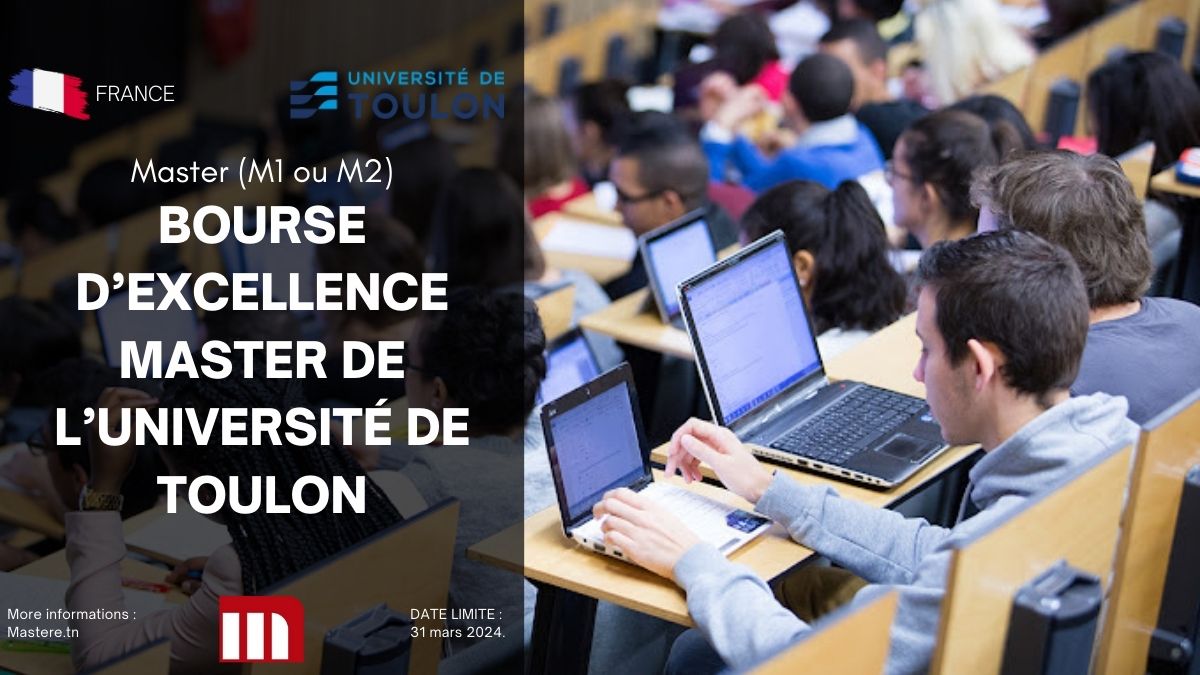 Bourse d'Excellence Master de l'Université de Toulon, 2025-2026