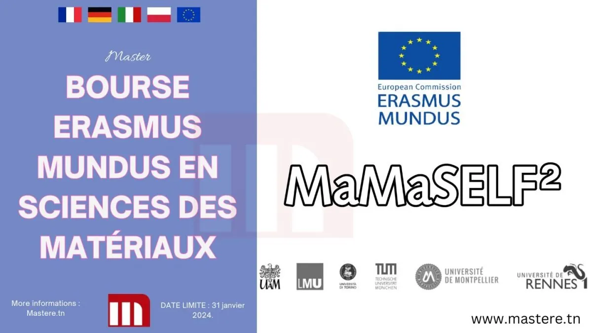 Bourse Erasmus Mundus en MaMaSELF, 2025/2026