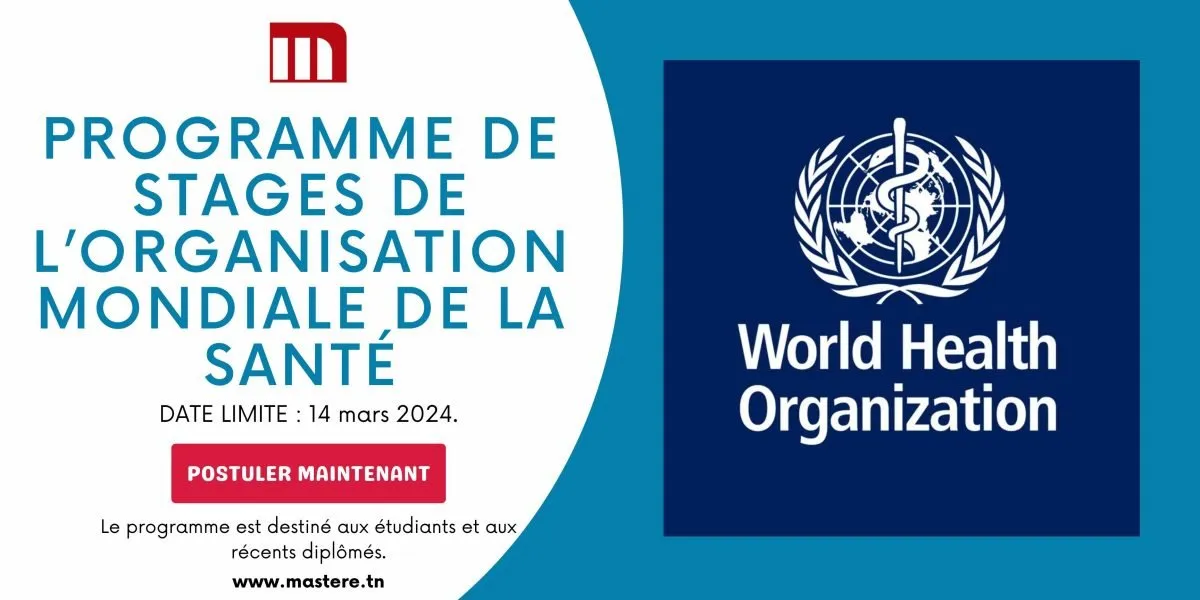 Programme de Stages de l'Organisation mondiale de la Santé 2024/2025