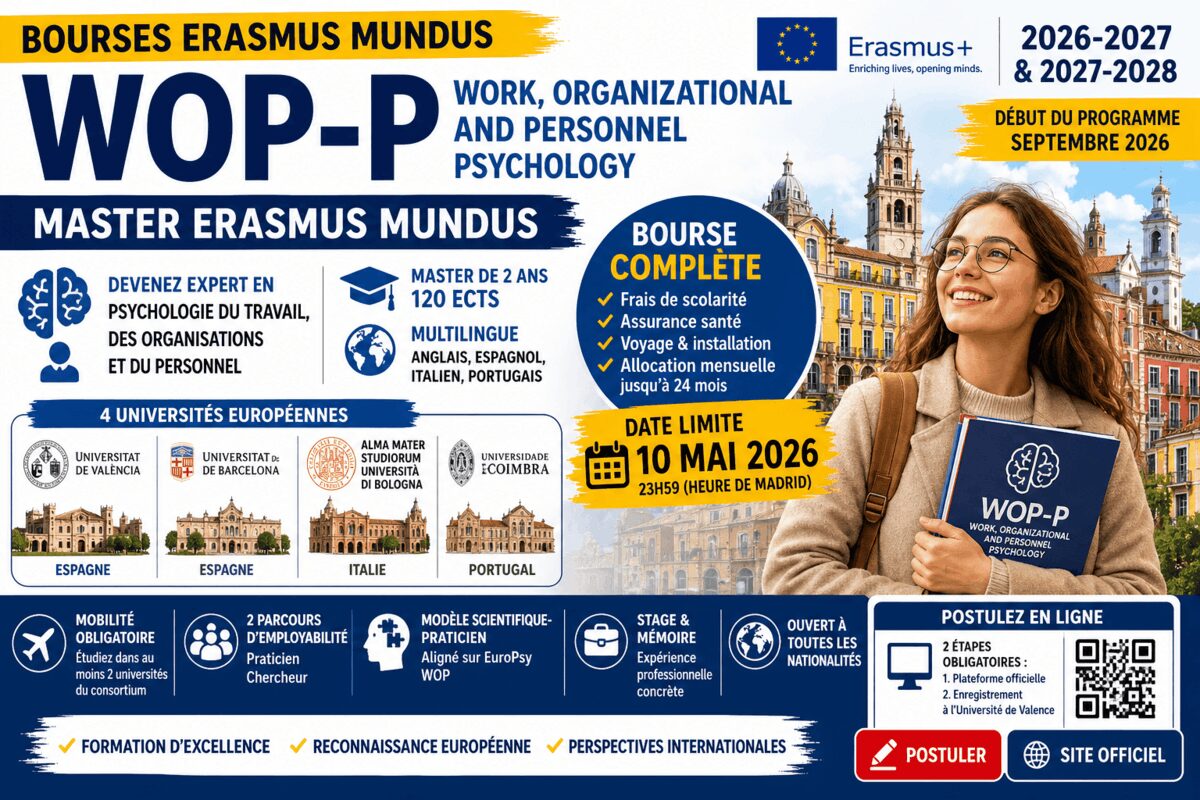 Bourses Erasmus Mundus WOP-P 2026/2027